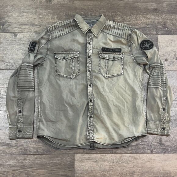 Affliction | Shirts | Vintage Y2k Affliction X Buckle Black Premium ...